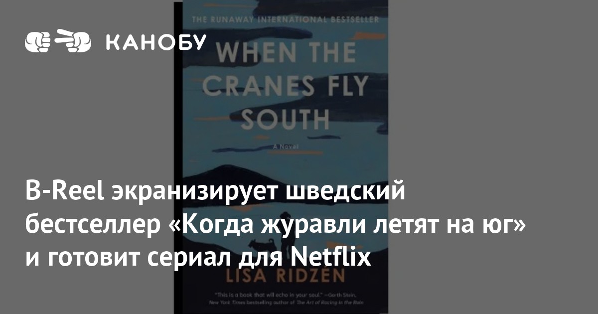B-Reel снимет фильм по роману «Когда журавли летят на юг»